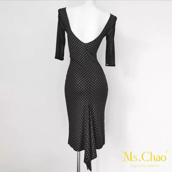 Last Tango | Dresses | Argentina Tango Dress Elegant Black Polka Dot ...